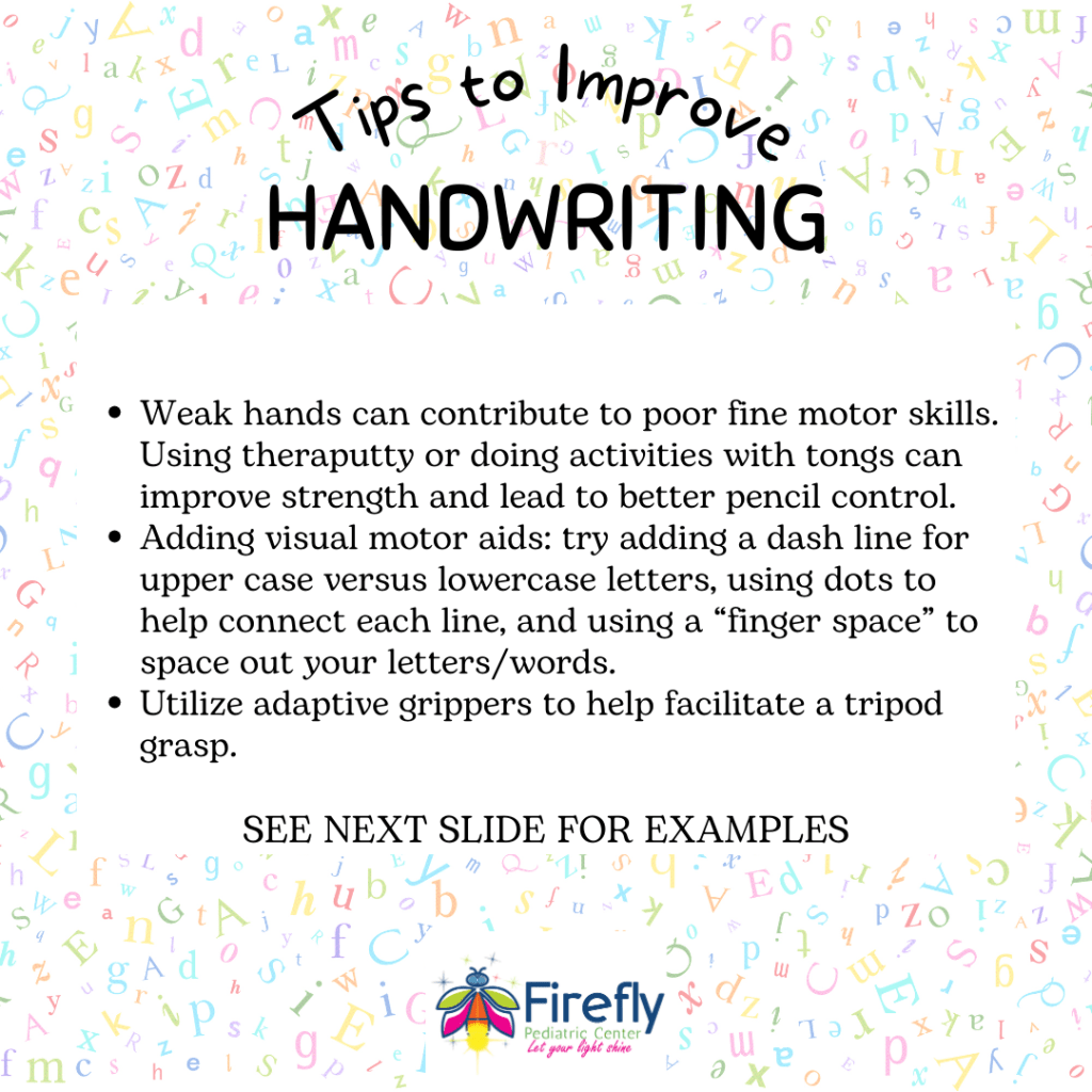 Handwriting Tips - Firefly Pediatric Center